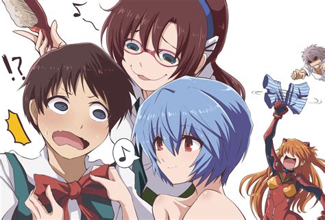 Souryuu Asuka Langley Ayanami Rei Ikari Shinji Nagisa Kaworu And