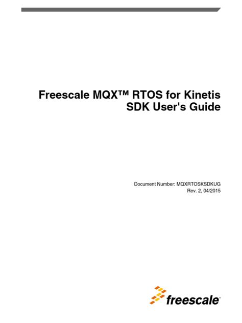 Mqx Rtos For Kinetis Sdk Users Guide Pdf Scheduling Computing Computing