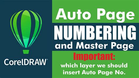 Auto Page Numbering In Coreldraw How To Insert Page Number In Coreldraw Youtube