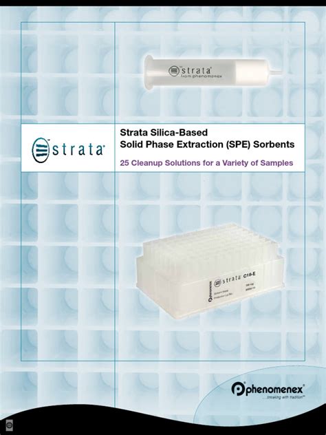 Solid Phase Extraction Spe Sorbents Pdf Solvent Silicon