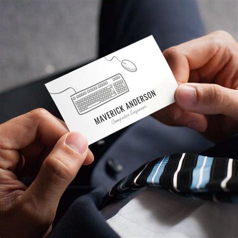 Modern Computer Engineer It Tech Business Card Zazzle Business