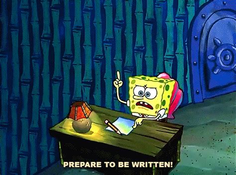 Spongebob Writing 