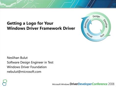 Ppt Getting A Logo For Your Windows Driver Framework Driver