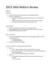 EECS Midterm Review Docx EECS Midterm Review Chapter Cyberethics Is The Study Of