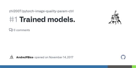 Trained Models · Issue 1 · Zhl2007pytorch Image Quality Param Ctrl