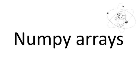 Python Xii Numpy Array Youtube