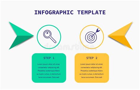 2 Steps Infographic Flat Infographics Template Concept With 2 Steps Options Or Processes