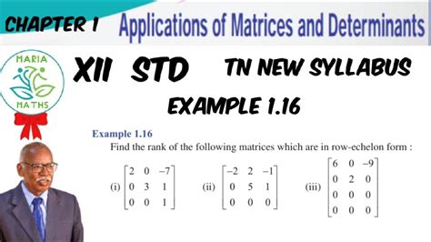 Chapter 1 Applications Of Matrices Anddeterminants Example 1 16 Youtube