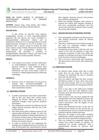 IRJET Secure Cloud Storage Through Dual Protection PDF