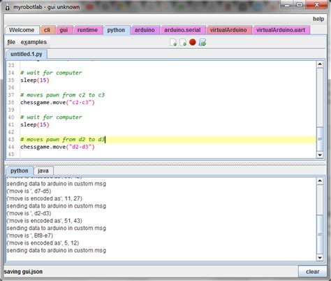 Chess Game Communication With Mrl Myrobotlab