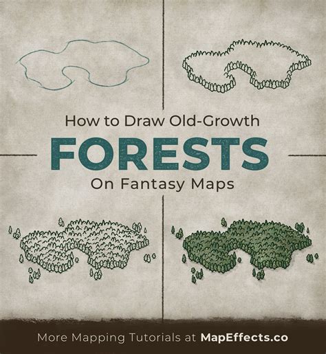 How To Draw Old Growth Forests On Fantasy Maps — Map Effects