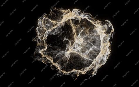 Premium Photo Wave Pattern Particles Abstract Particle Background 3d Rendering