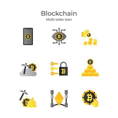 유토이미지 디지털 자산 블록체인 가상화폐 아이콘 벡터 그라데이션 스타일