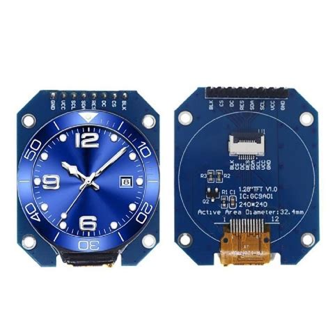 โมดูลหน้าจอ Tft Lcd Rgb 240 240 Gc9a01 4 สาย Spi อินเตอร์เฟซ 240x240 Pcb 1 28 นิ้ว สําหรับ