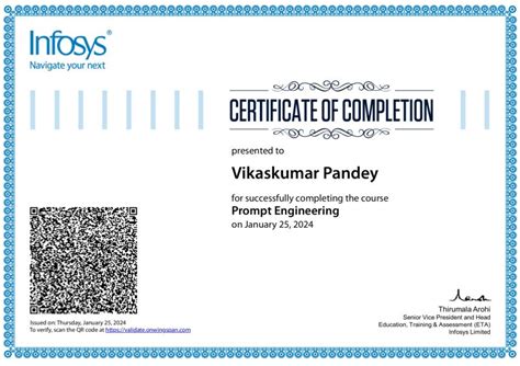 vikaskumar pandey on linkedin infosys promptengineering techjourney