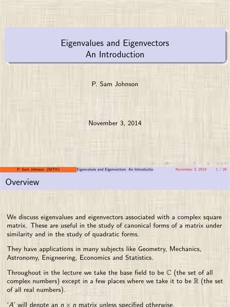 Introduction Of Eigenvalues And Eigenvectors Pdf Eigenvalues And Eigenvectors Matrix