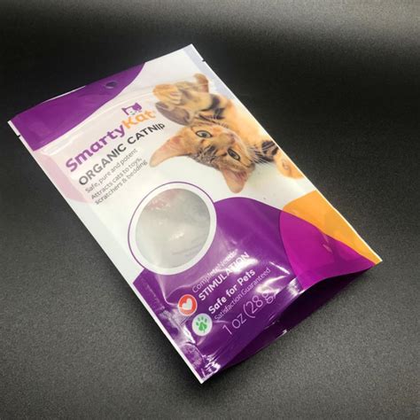 Organic Catnip Bag With Window Design Custom Printing Gozeniths