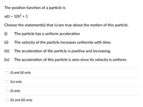 Solved The Position Function Of A Particle Is X T T Chegg Com
