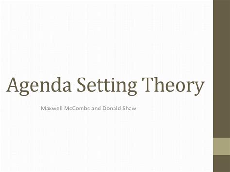 Ppt Agenda Setting Theory Powerpoint Presentation Free Download Id 1472558