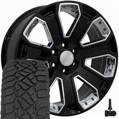 Oe Wheels Cv93b 22 Inch Rims And Tires Fit Silverado 1500 Style 6x1397