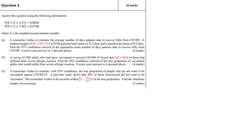 Solved Question 4 10 Marks Answer This Question Using The