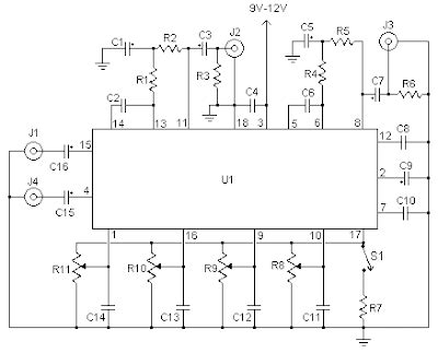 Rangkaian Tone Kontrol Pengatur Suara Gambar Skema Rangkaian Elektronika