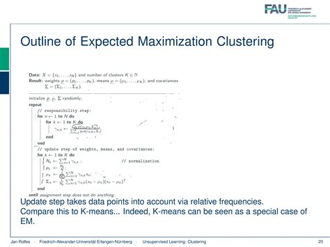 Unsupervised Learning Clustering Mathematcis Ppt