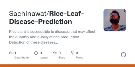 GitHub Sachinawat Rice Leaf Disease Prediction Rice Plant Is Susceptible To Diseases That May