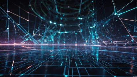 Abstract Digital Network Connections Premium Ai Generated Image
