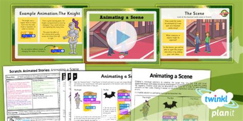 Computing Scratch Animated Stories Unit Animate A Scene Year 6 Lesson