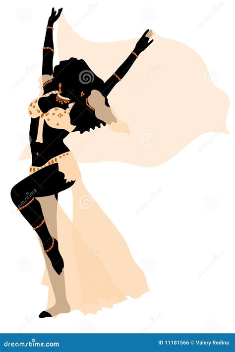 Girl In Belly Dance Stock Vector Illustration Of Graphic 11181566