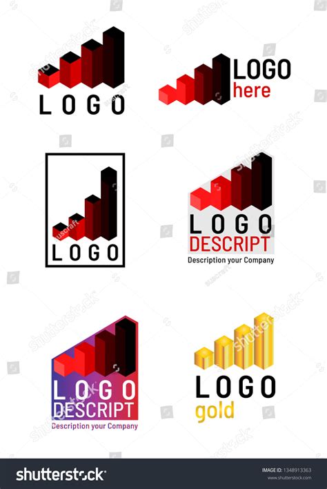 Rising Graph Chart Logo Pack Stock Vector Royalty Free 1348913363