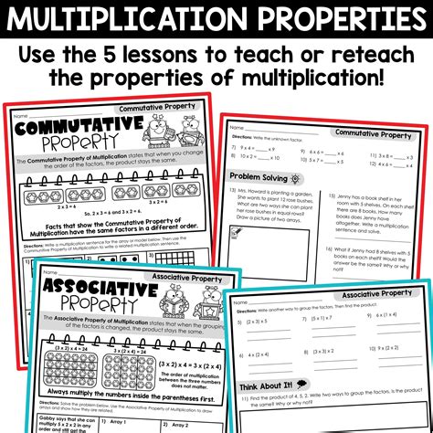Free Associative Property Of Multiplication 3rd Grade Worksheet Download Free Associative