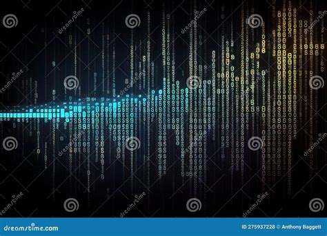 Binary Computer Matrix Code Data Stream Abstract Background Stock Illustration Illustration Of