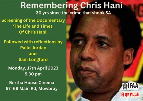 Ifaa Forum Remembering Chris Hani 30yrs After His Assassination Ifaa