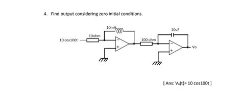Solved Find Output Considering Zero Initial Conditions Ans Chegg