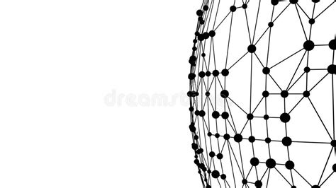 Technology Abstract Shape Dots Connected By Lines Minimalist Mesh Sphere Abstract Polygonal