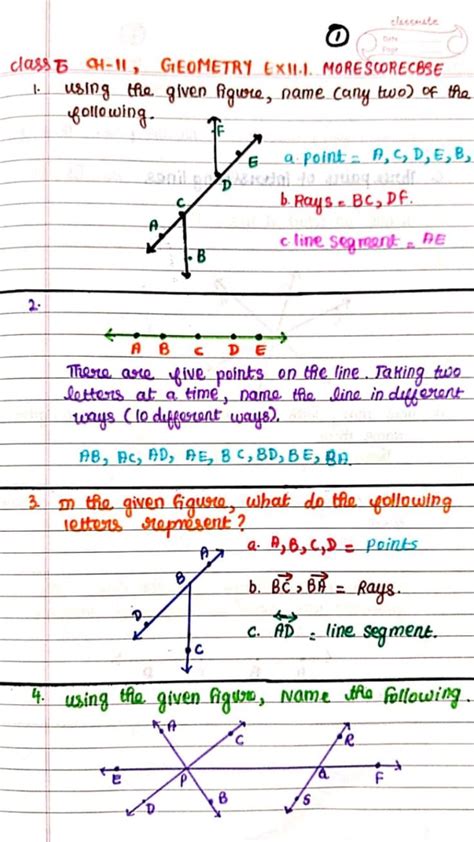 Cbse Class 6 Chapter 11 Ex 11 1 Geometry Solved Problems Part 1