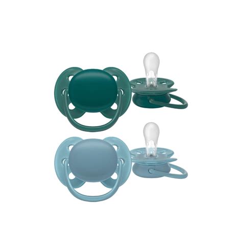 Philips Avent Ultra Soft Pacifier 18m Green Blue X2 Portugal