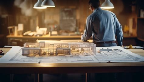 Premium Ai Image Architect Design Working Drawing Sketch Plans Blueprints