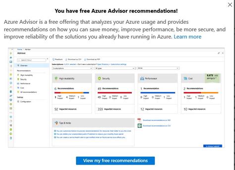 save costs with azure advisor cloud build