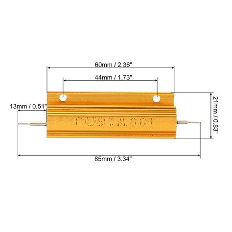 100w 16 Ohm Aluminium Coque Résistance 5 Lot Aluminium Résistances Vis