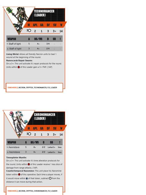 Necron Leaders Datacards For Kill Team Pdf Necron Leaders Datacards For Kill Team Pdf