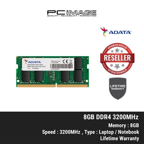 Adata 8gb Ddr4 3200mhz So Dimm Laptop Memory Ram ⋆