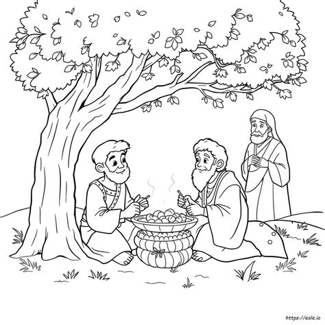 Jacob And Esau Coloring Page