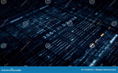 Futuristic Matrix Data Simulation Hud Background Stock Illustration Illustration Of Simulation