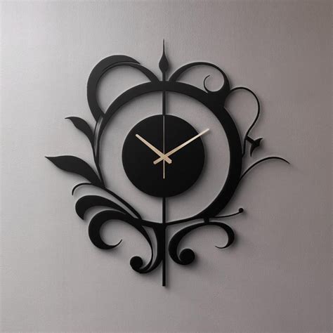 Unique Silent Oversized Metal Wall Clock Moonarch