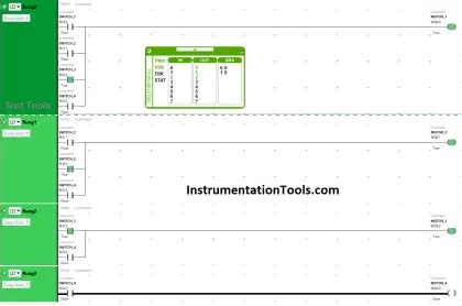 PLC Logic Example On Multiple Switches And Motors