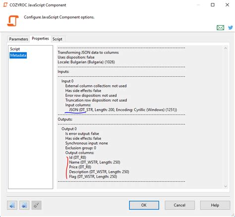 Script Json Transformation Cozyroc