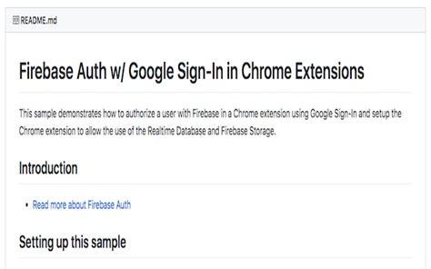 firebase auth in chrome extension sample in